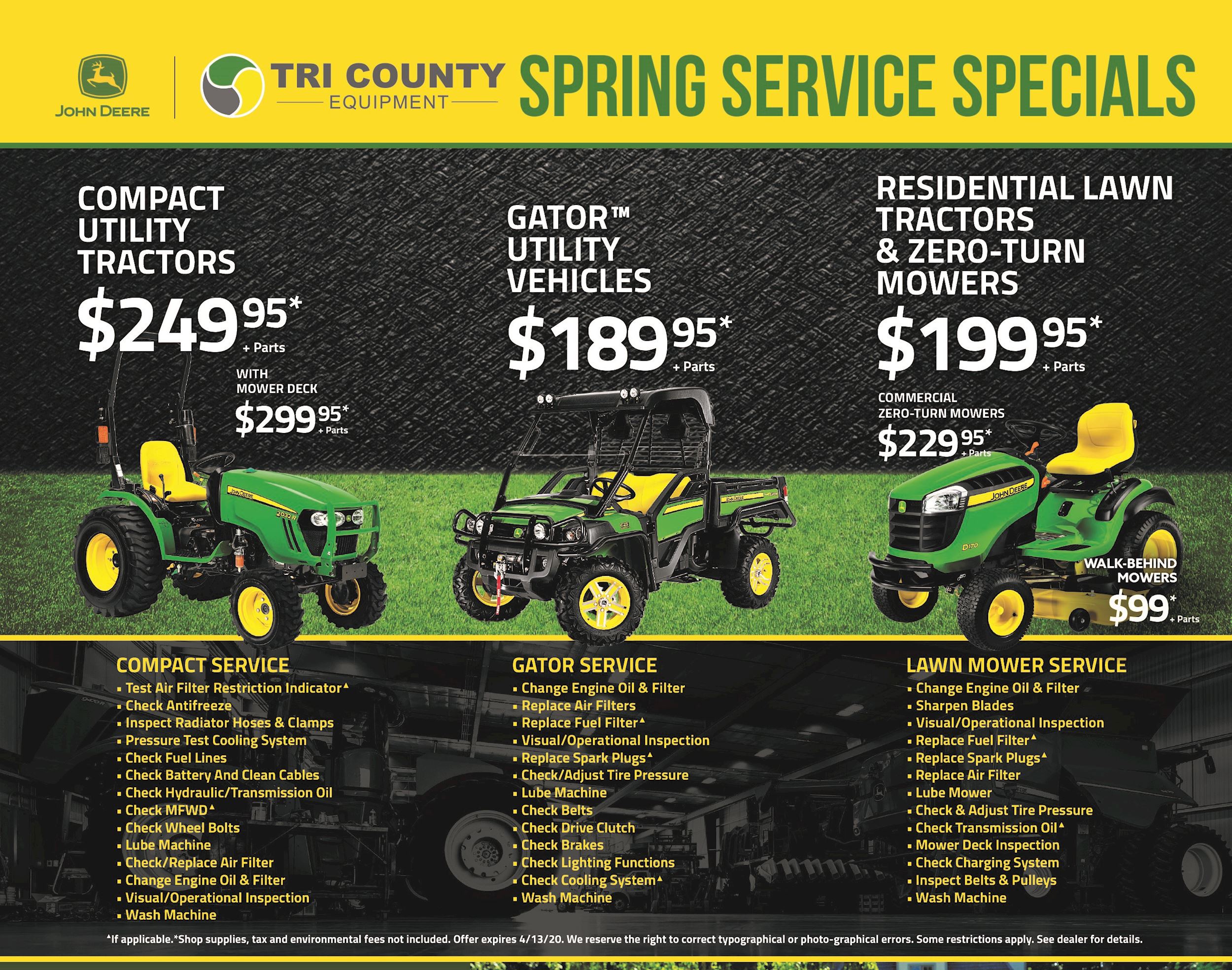Service Specials - Tri County Equipment